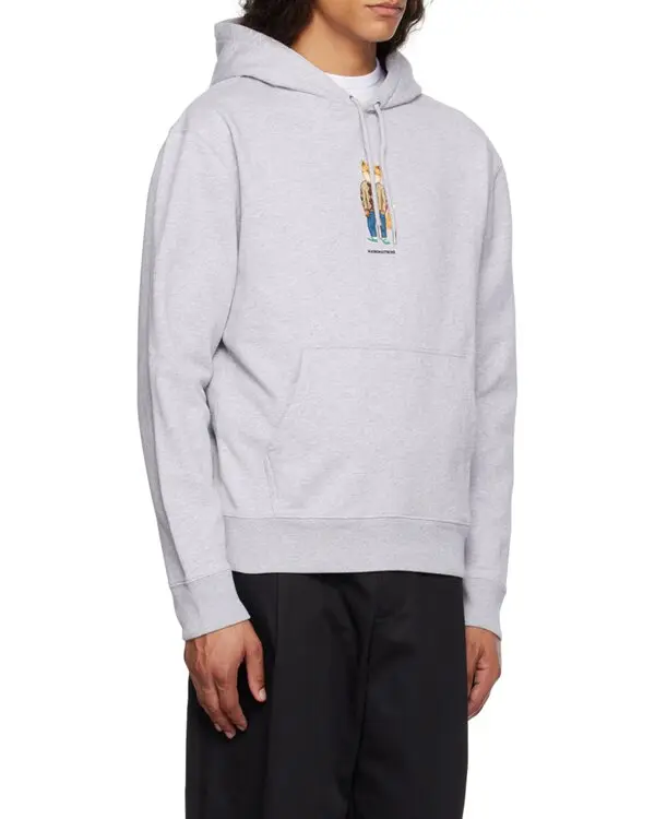 Maison Kitsuné Fox Printed Drawstring Hoodie