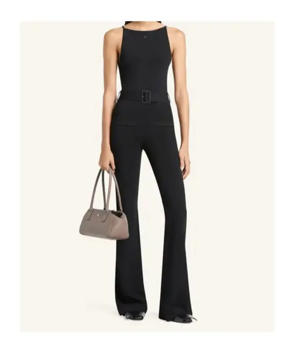 COURREGES Belted Knit Jumpsuit