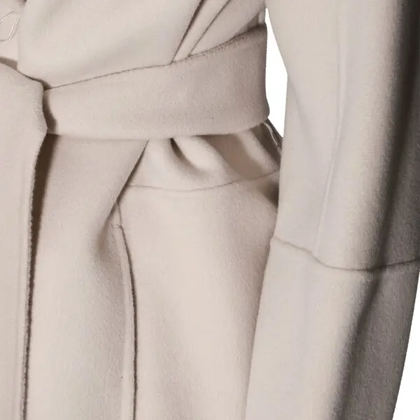 Max Mara Arona Belted Long-sleeved Coat - Gray