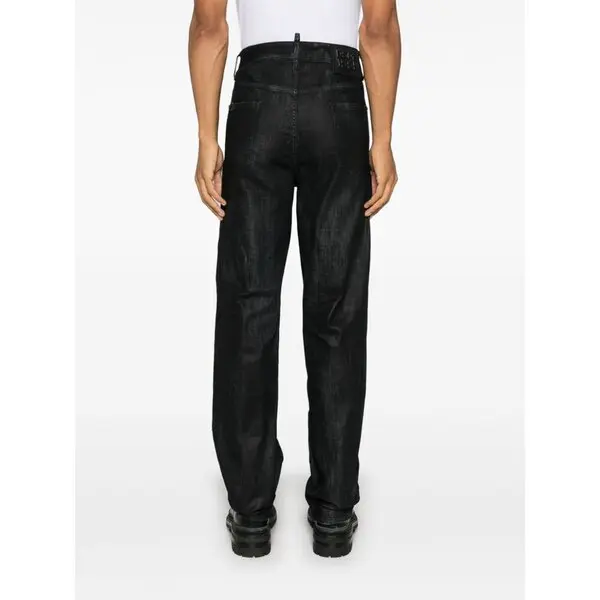Dsquared2 Distressed Straight-leg Jeans - Black