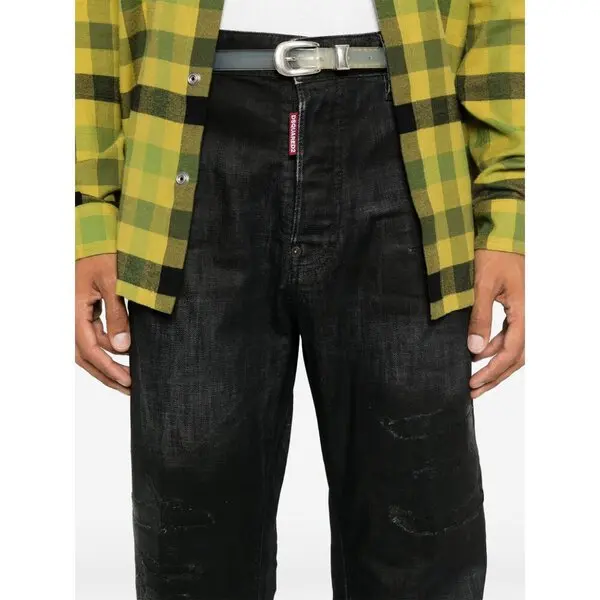 Dsquared2 Distressed Straight-leg Jeans - Black