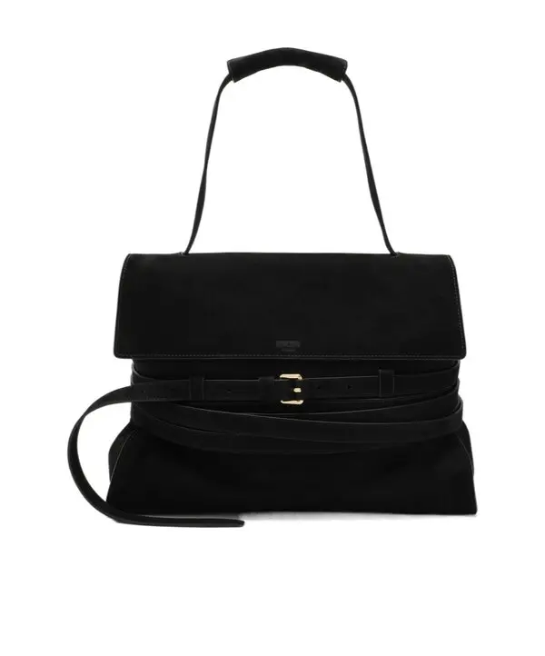 Moschino Medium Tie Me Tote Bag - Black