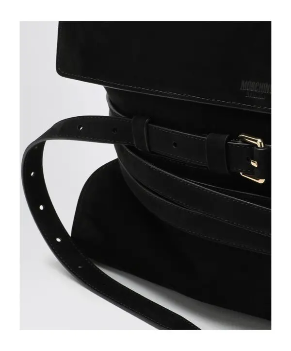 Moschino Medium Tie Me Tote Bag - Black