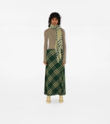 Burberry Vintage Check Fringed-edge Scarf - Nude