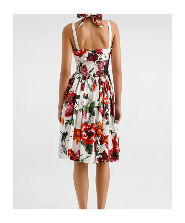 Dolce & Gabbana Floral Print Halterneck Dress - Multicolor