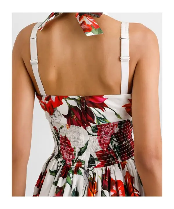 Dolce & Gabbana Floral Print Halterneck Dress - Multicolor