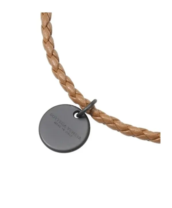Bottega Veneta Braided Knot Bracelet With Pendants
