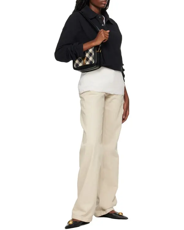 AMI Paris De Coeur Cropped Polo Shirt