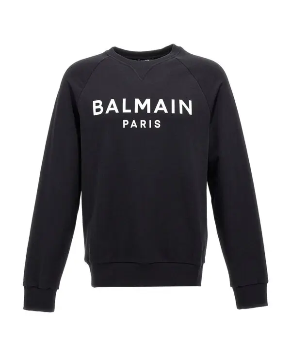 Balmain Logo Crewneck Sweatshirt - Black