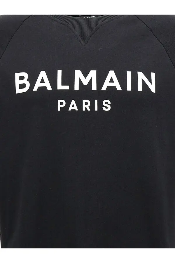 Balmain Logo Crewneck Sweatshirt - Black