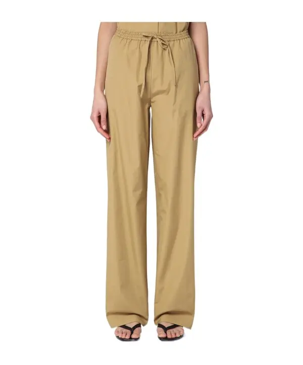 LOULOU STUDIO Wide Leg Casual Pants - Sand