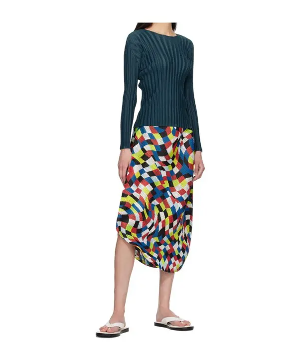 Issey Miyake Pleated Midi Skirt