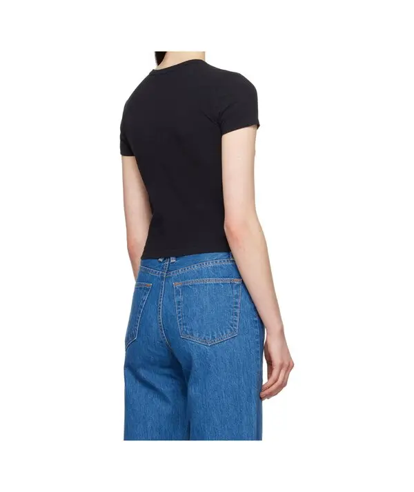 SLVRLAKE Rib Knit Crewneck Short-sleeved T-shirt
