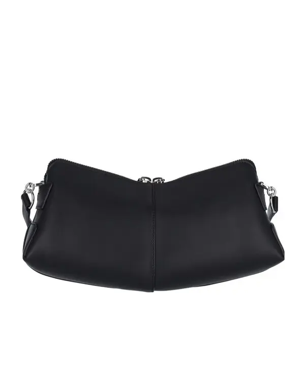 TOD'S Logo Embossed Zipped Shoulder Bag