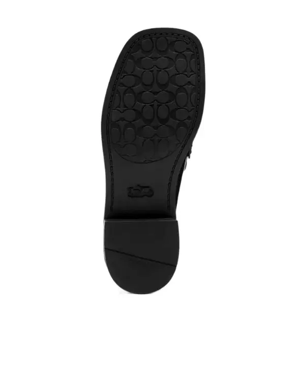 COACH Penny Loafer In Glazed Leather - Black