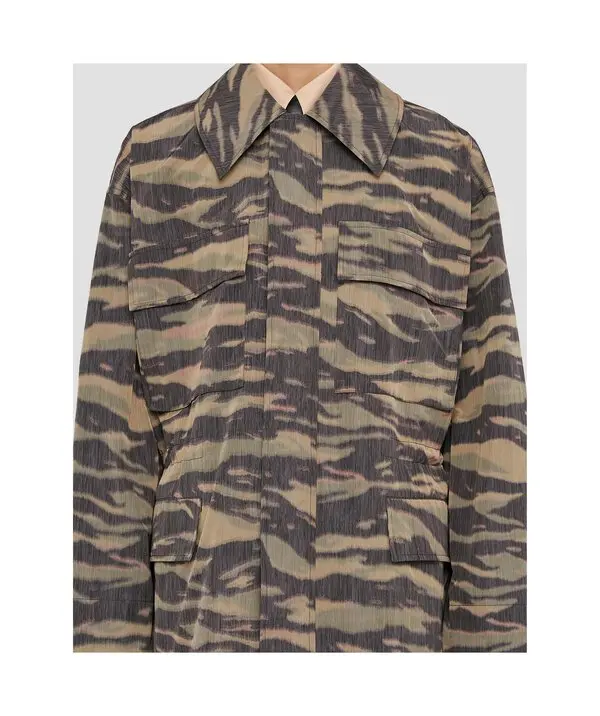 JIL SANDER Printed Jacket With Detachable Collar