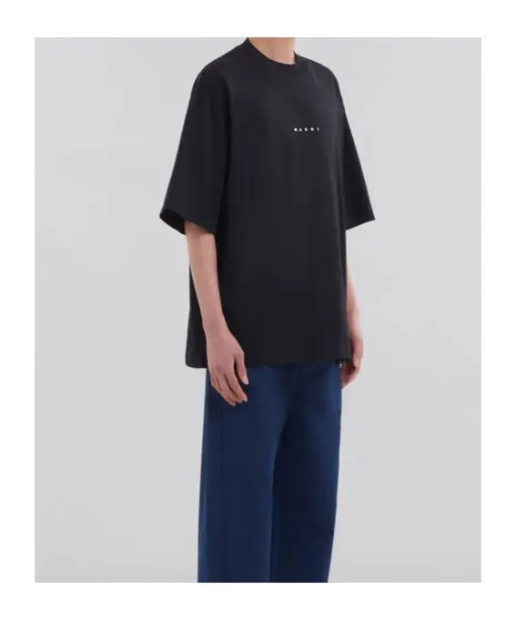 Marni Logo Printed Crewneck T-shirt - Black