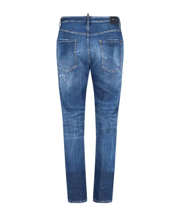 Dsquared2 Distressed Wash Jeans - Blue