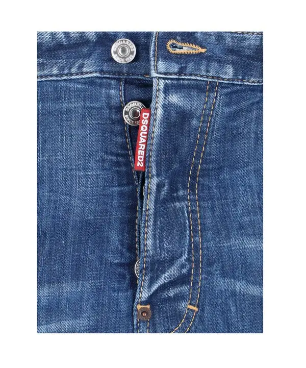 Dsquared2 Distressed Wash Jeans - Blue