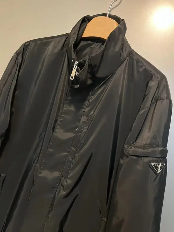 Prada Long Sleeve Stand Collar Zip Jacket