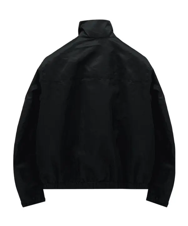 Prada Long Sleeve Stand Collar Zip Jacket - Black