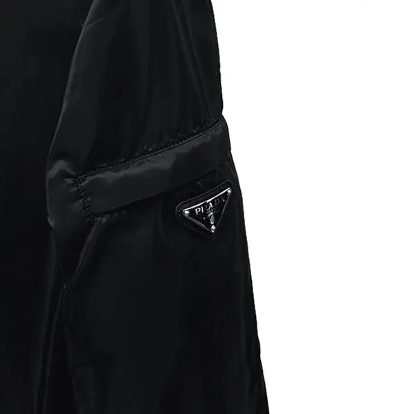 Prada Long Sleeve Stand Collar Zip Jacket - Black
