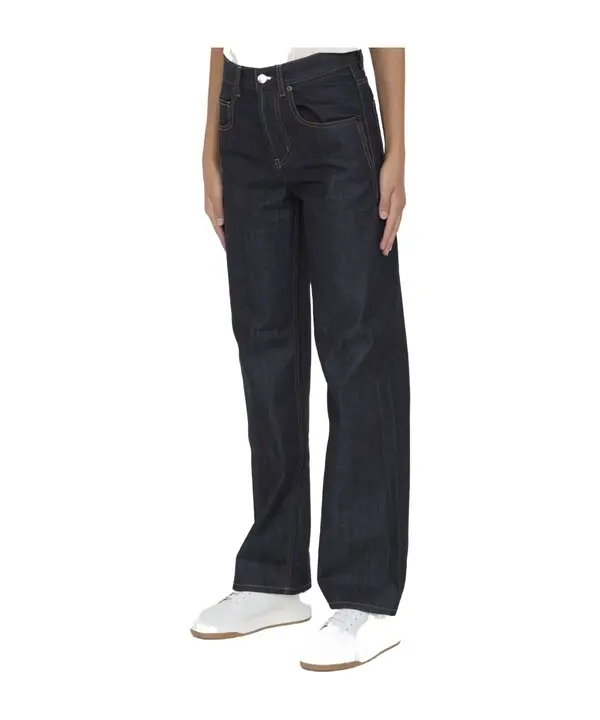 Saint Laurent High-rise Straight Leg Jeans - Blue