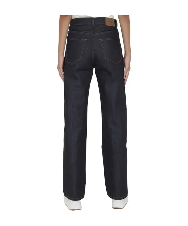 Saint Laurent High-rise Straight Leg Jeans - Blue