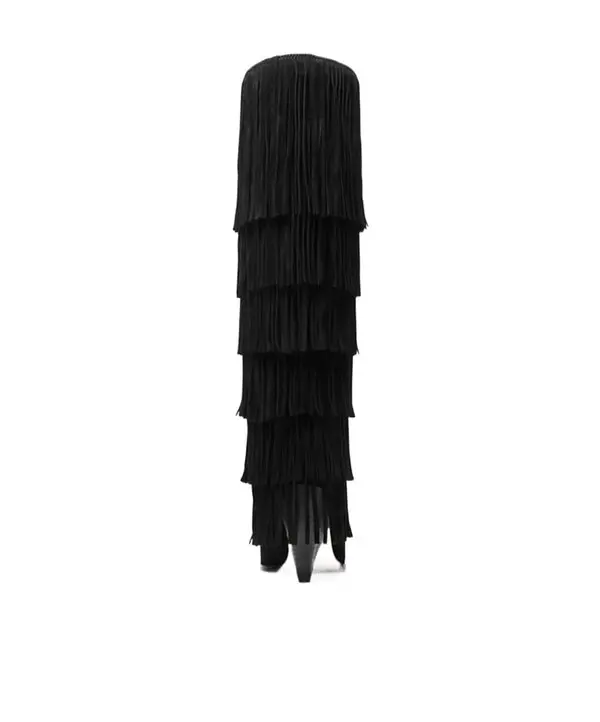 Michael Kors Jayla Suede Fringed Cone Heel Boots