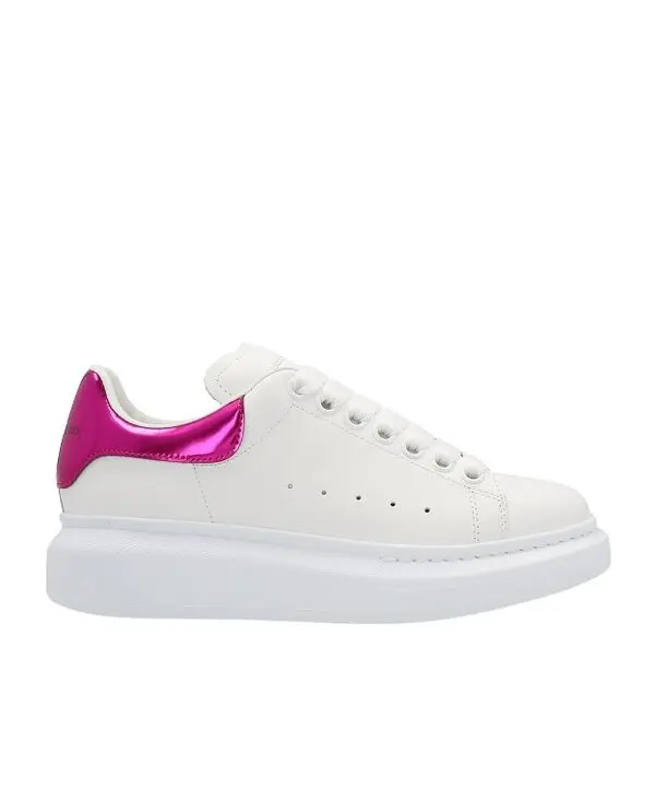 Alexander McQueen Low-top Sneakers With Metallic Heel Detail - White