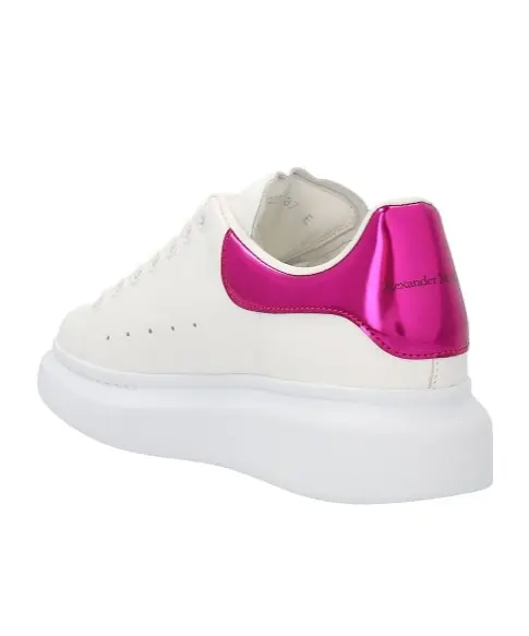 Alexander McQueen Low-top Sneakers With Metallic Heel Detail - White