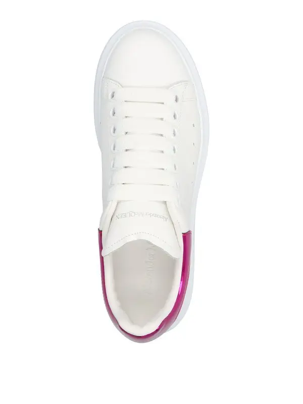Alexander McQueen Low-top Sneakers With Metallic Heel Detail - White