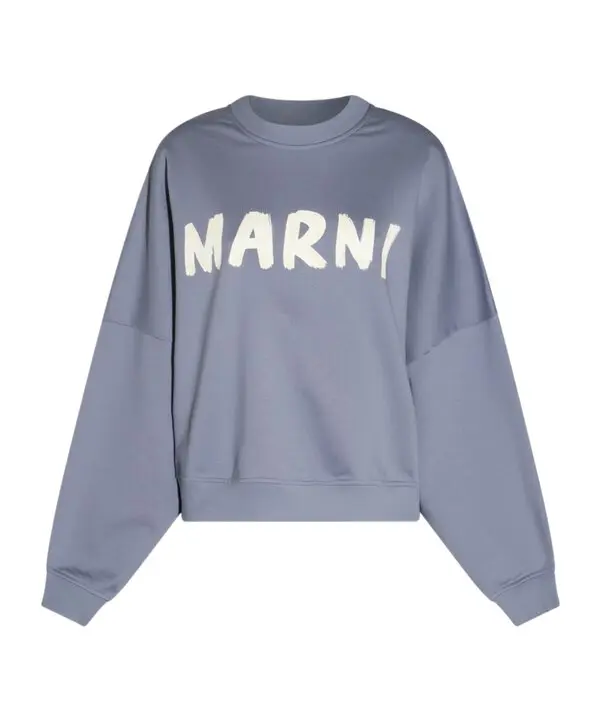 Marni Logo Print Crewneck Sweatshirt