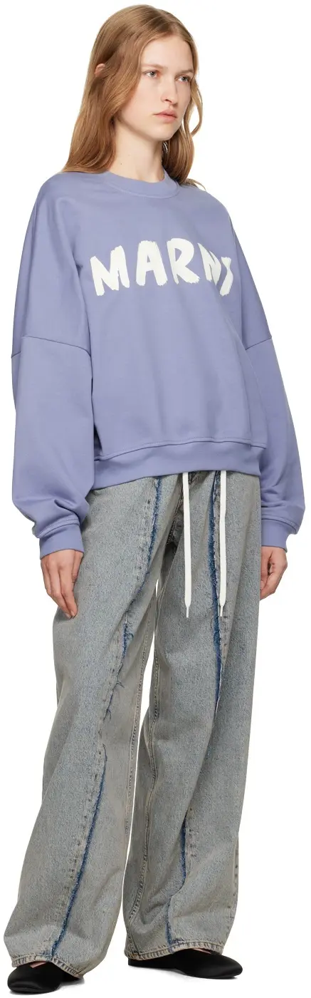 Marni Logo Print Crewneck Sweatshirt