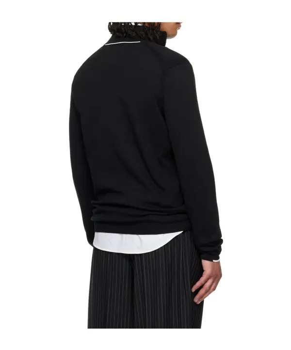 Hugo Boss Quarter Zip Ribbed Knit Sweater