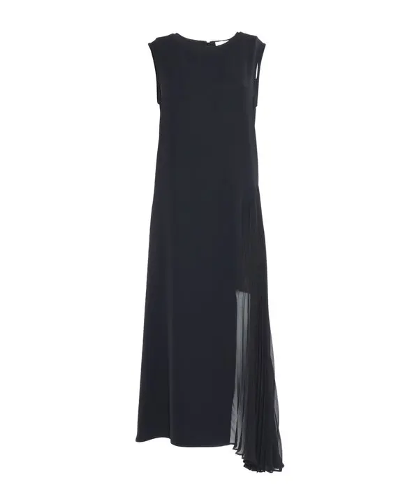 P.a.r.o.s.h Sleeveless Pleated Sheer Detailed Dress