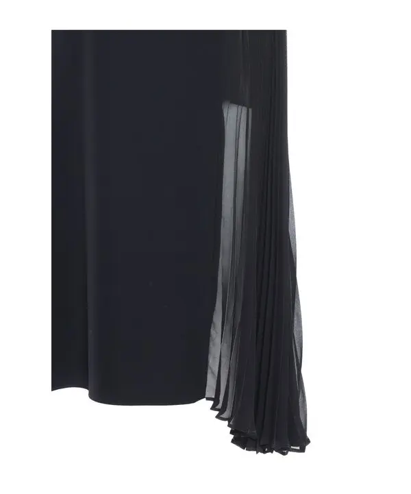P.a.r.o.s.h Sleeveless Pleated Sheer Detailed Dress