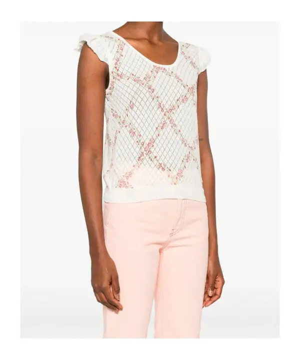TWINSET Embroidered Knit Top - No