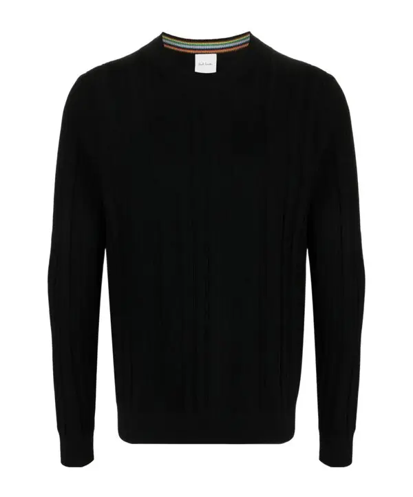 Paul Smith Long-sleeved Ribbed Crewneck Jumper