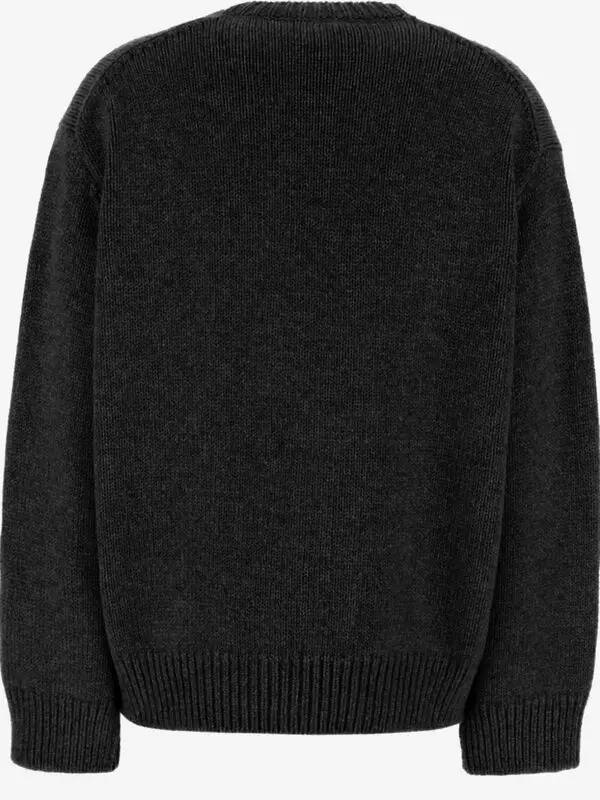 THE ROW V-neck Long-sleeve Cardigan With Ribbed Details
