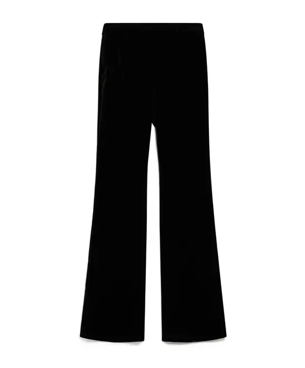 Max Mara Velvet Wide-leg Trousers - Black