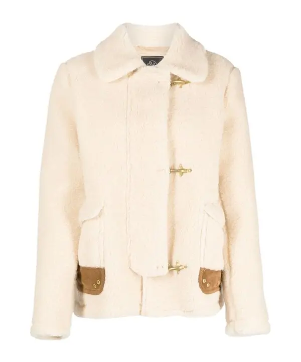 FAY Front Hook Pocket Detail Jacket - Milky White