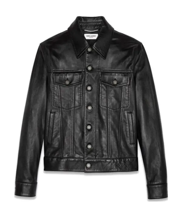 Saint Laurent Single-breasted Carved Button Jacket