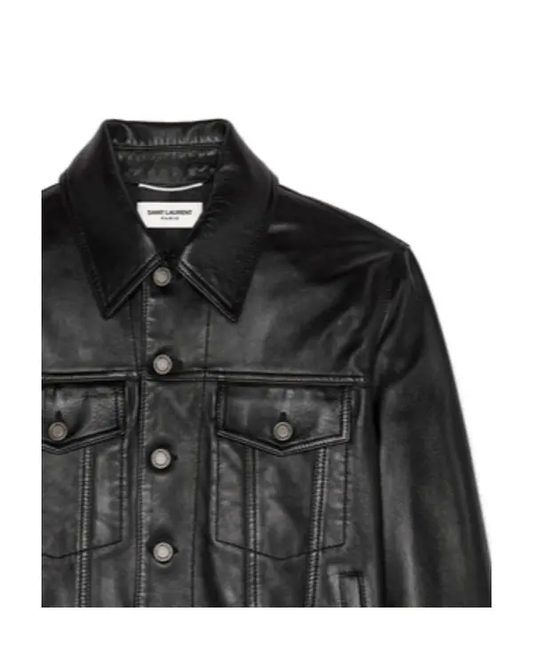Saint Laurent Single-breasted Carved Button Jacket