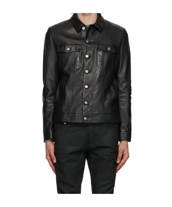Saint Laurent Single-breasted Carved Button Jacket