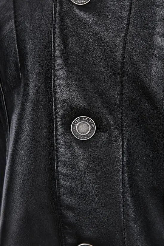Saint Laurent Single-breasted Carved Button Jacket