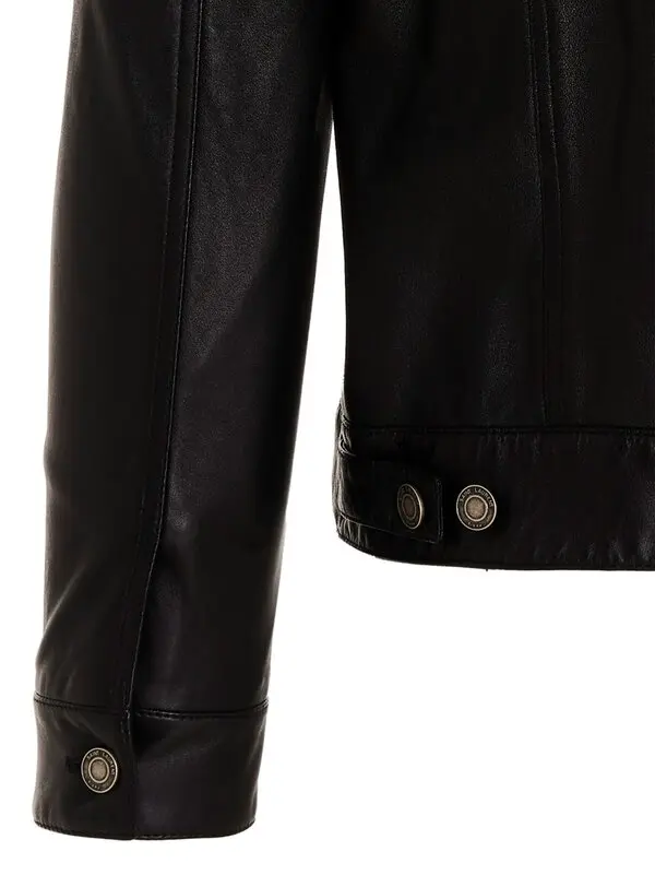Saint Laurent Single-breasted Carved Button Jacket