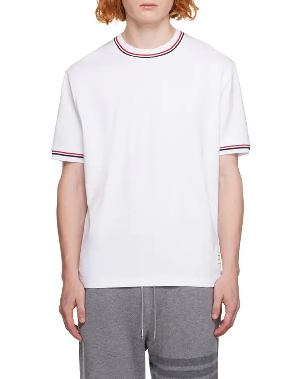 Thom Browne Milan Striped Crewneck T-shirt - White