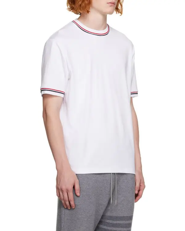 Thom Browne Milan Striped Crewneck T-shirt - White