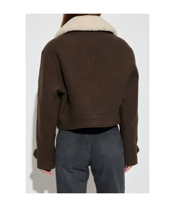 AMI Paris Shearling Collar Bomber Jacket